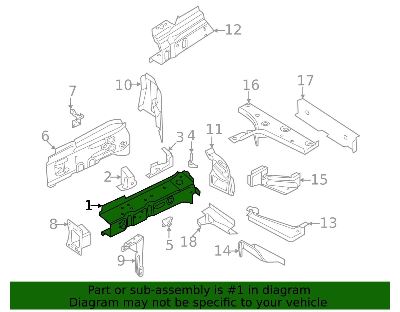 2021-2024 Volkswagen ID.4 Inner Rail 1EA-803-110 | Wolfsburg Parts Direct