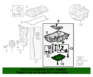 28289985 - Oil Pan with Upper Oil Pan Assembly 2016-2022 GM ...