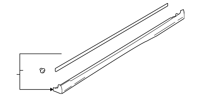 2000-2004 Subaru Rocker Molding 91112AE34BNN | Subaru Parts Guys