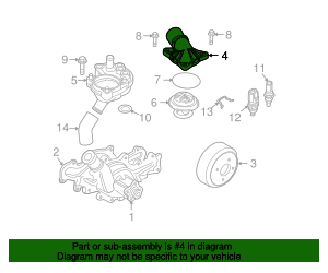 2001-2011 Ford Thermostat Housing 4L5Z-8592-AA | TascaParts.com