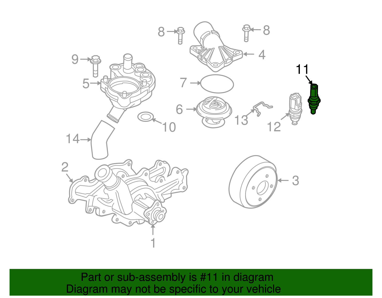 SW-6146 - Motorcraft™ Engine Coolant Temperature Sender - 1998-2011 ...