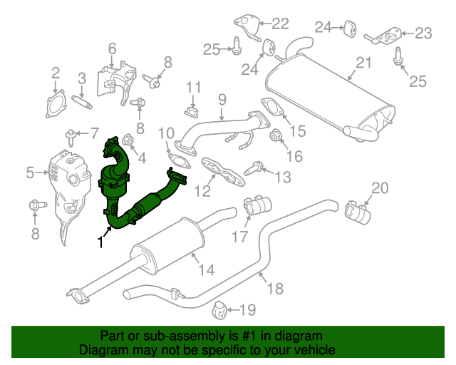 2017 Ford Focus Catalytic Converter