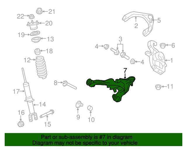 2019 Ram 1500 Lower Control Arm - Driver's Side (LH) 68261621AE ...
