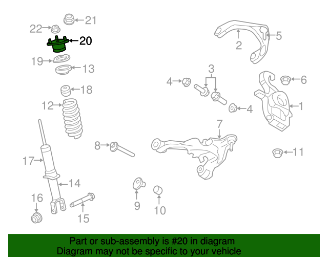 2013-2020 Ram Shock Mount 55398091AF | TascaParts.com