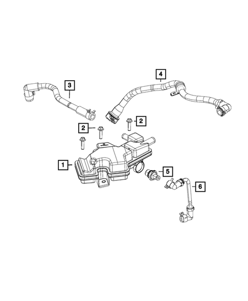 Crankcase Ventilation for 2014 Fiat 500L | Mopar eStore