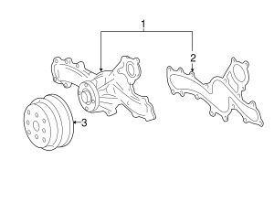 16271-0P030 - Engine Water Pump Gasket 2014-2023 Lexus ...
