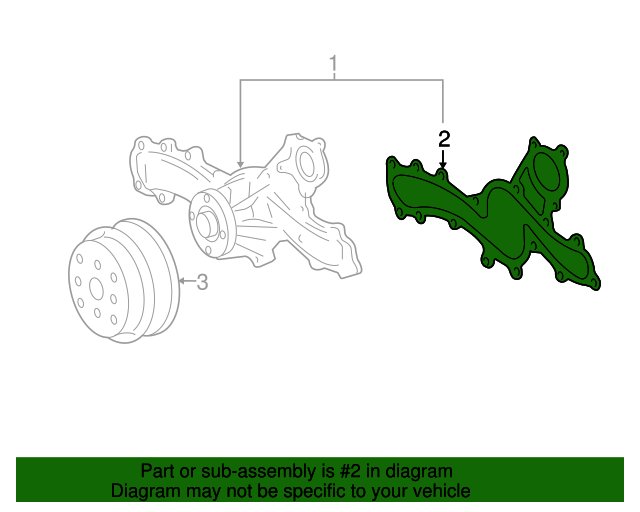 16271-0P030 - Engine Water Pump Gasket 2014-2023 Lexus ...
