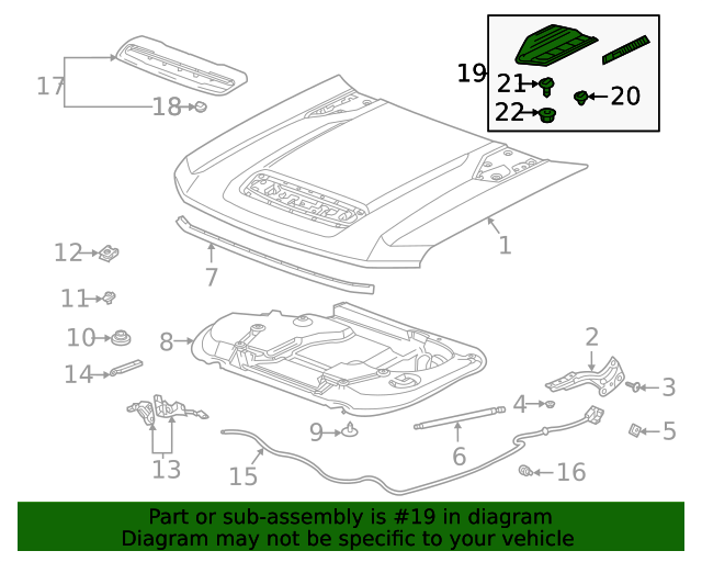 2020-2023 Chevrolet Black Driver Side Hood Rear Molding 84732078 GM ...