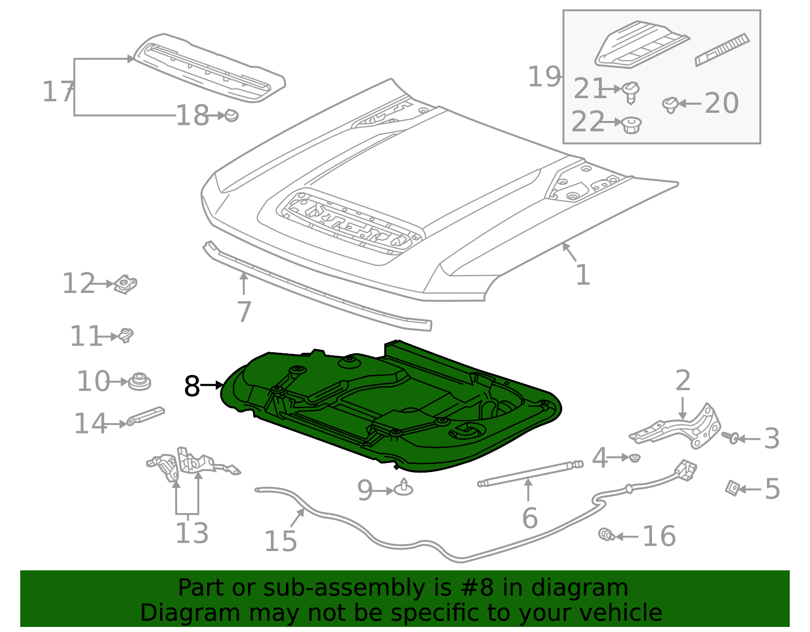 2020-2025 Chevrolet Hood Insulator 84182769 GM | GMPartsDirect.com