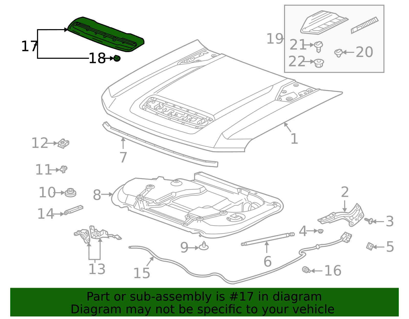 84589745 - Black Hood Ornamentation Vent 2021-2023 Chevrolet | Big 3 ...
