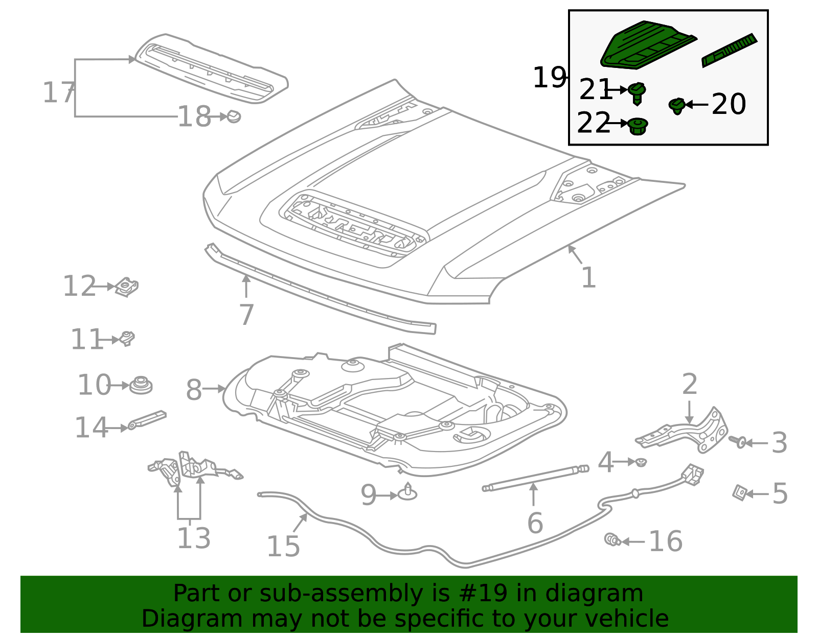 2020-2025 Chevrolet Black Driver Side Hood Rear Molding 84732078 GM ...