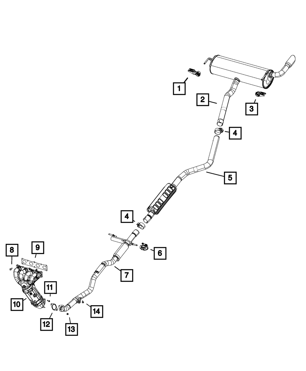2015-2023 Jeep Cherokee Exhaust Front Pipe 68225541AC | OEM Parts Online