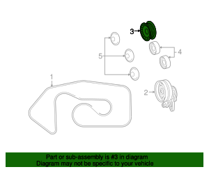 277-200-00-00 - Accessory Drive Belt Idler Pulley 2001-2022 Mercedes ...