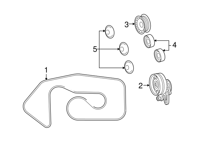 277-200-00-00 - Accessory Drive Belt Idler Pulley 2001-2022 Mercedes ...
