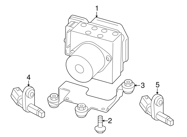 2015-2018 Volkswagen ABS Modulator Bracket 5N0-614-235-C | QuirkParts