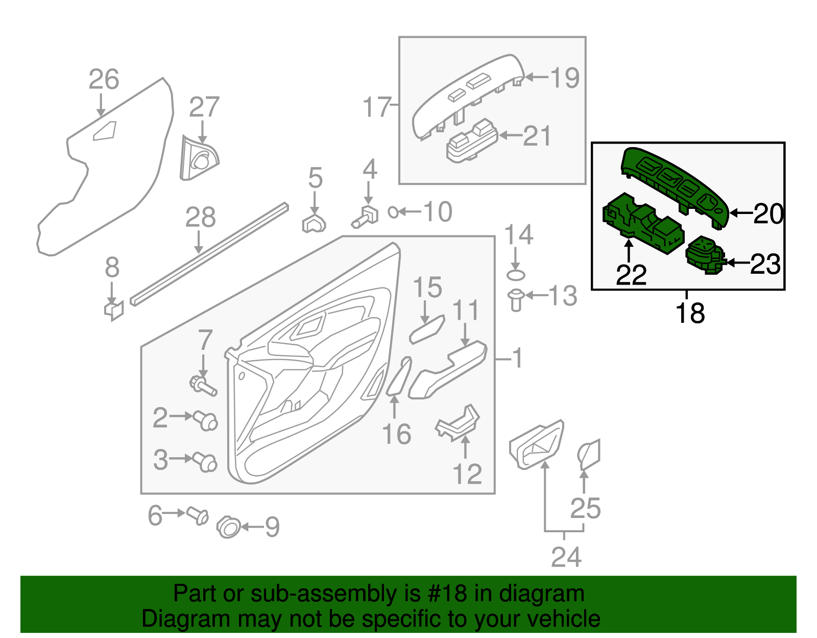 2010-2015 Hyundai Tucson Window Switch 93570-2S150-9P | Retail ...