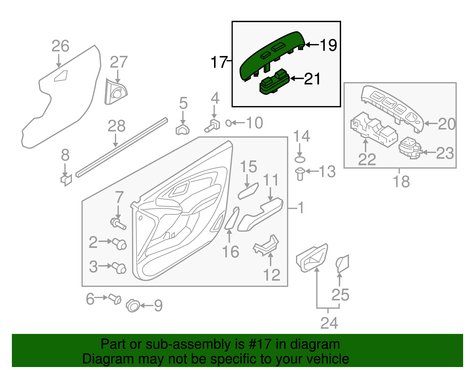 2010-2015 Hyundai Tucson Window Switch 93575-2S100-9P | OEM Parts Online