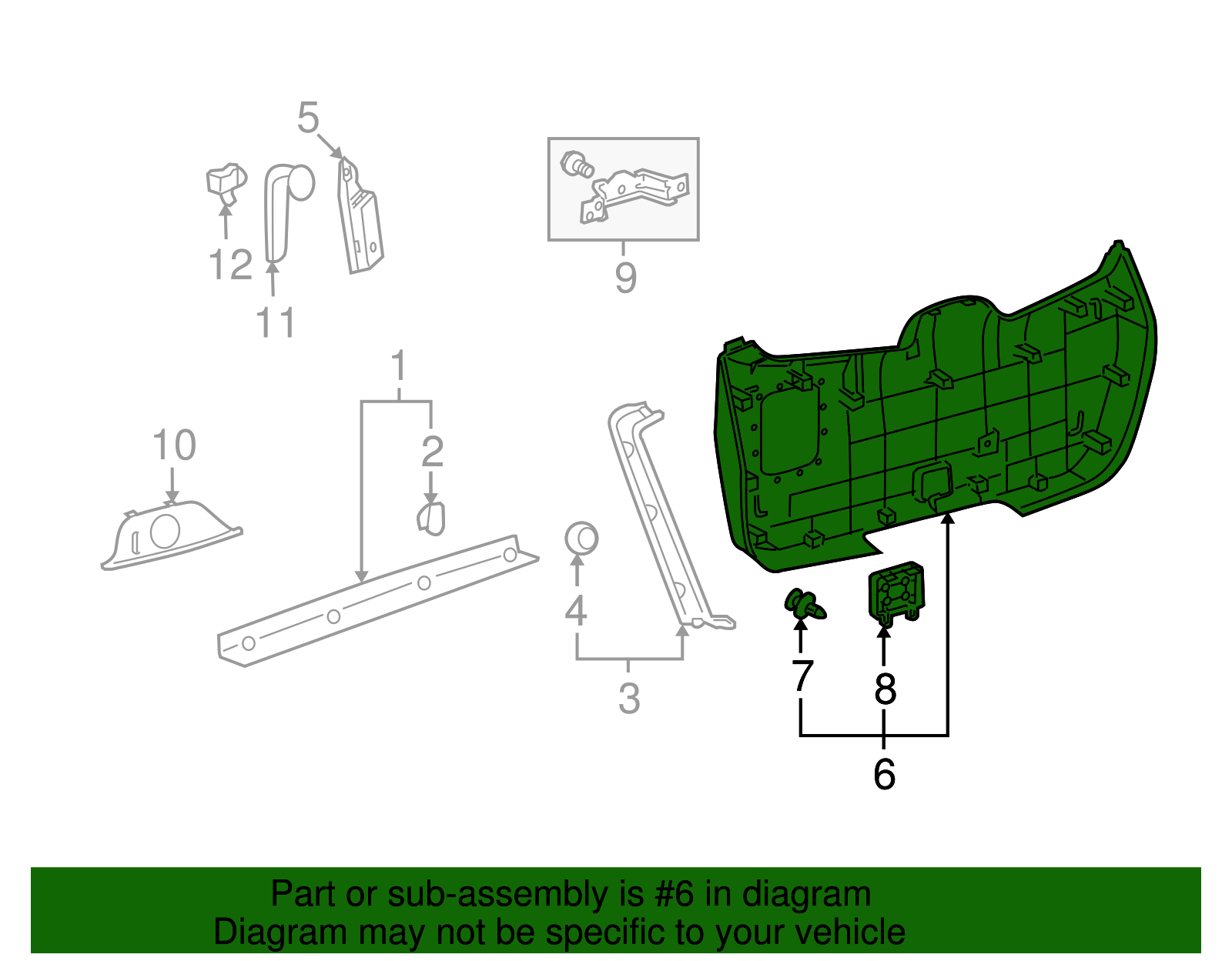 Genuine Toyota Lower Trim Panel part# 64780-0E040-E0 for 2010-2013 ...