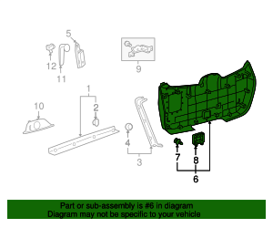 Genuine Toyota Lower Trim Panel part# 64780-0E040-E0 for 2010-2013 ...