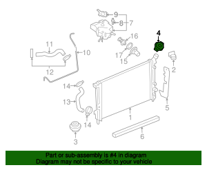 15293434 - 18 P.S.I. Radiator Cap 2006-2011 GM | GMPartsNow