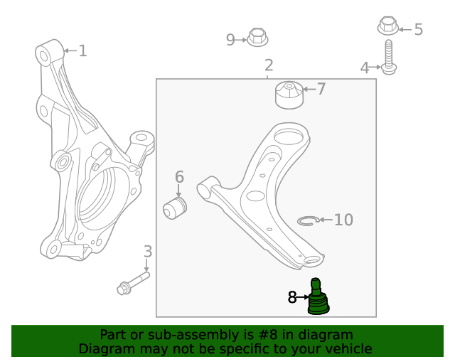 54530-H8000 - Lower Ball Joint 2020-2024 Kia | Kia.Parts Store