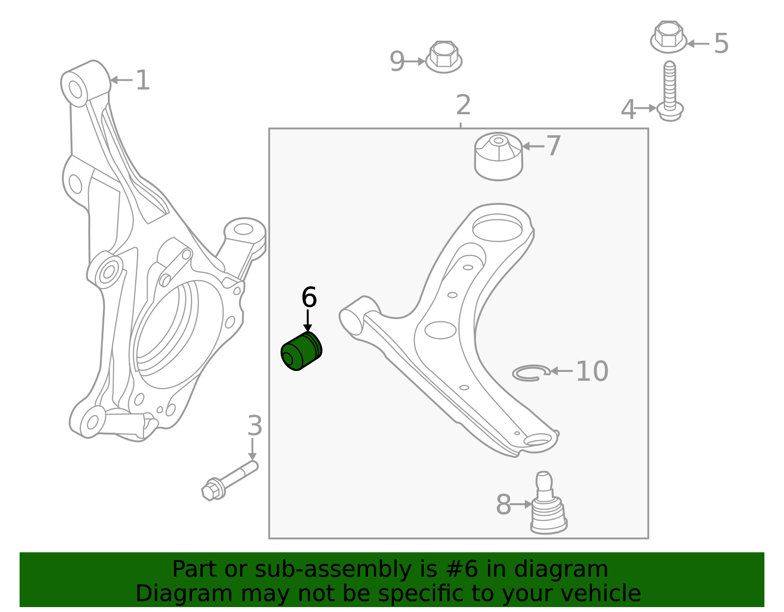 2020-2025 Kia Soul | Lower Control Arm Bushing | 54551-K0000 | Kia Auto ...