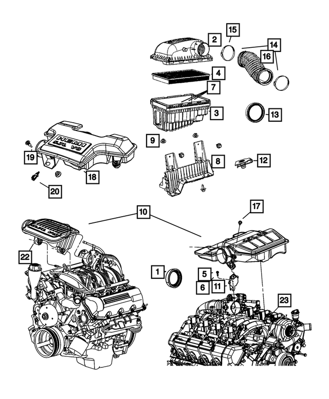 MOPAR CLEAN AIR DUCT - 53032044AC - 53032044AC | Mopar Online Parts
