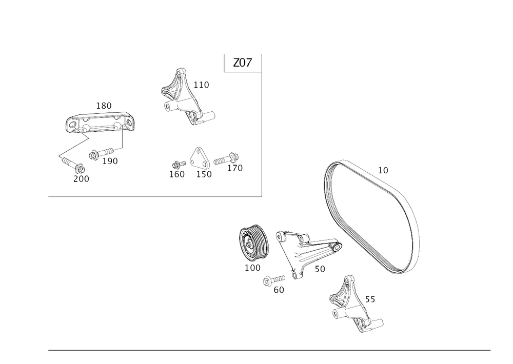 642-200-20-70 - Guide Pulley 1994-2025 Mercedes-Benz | Mercedes-Benz ...