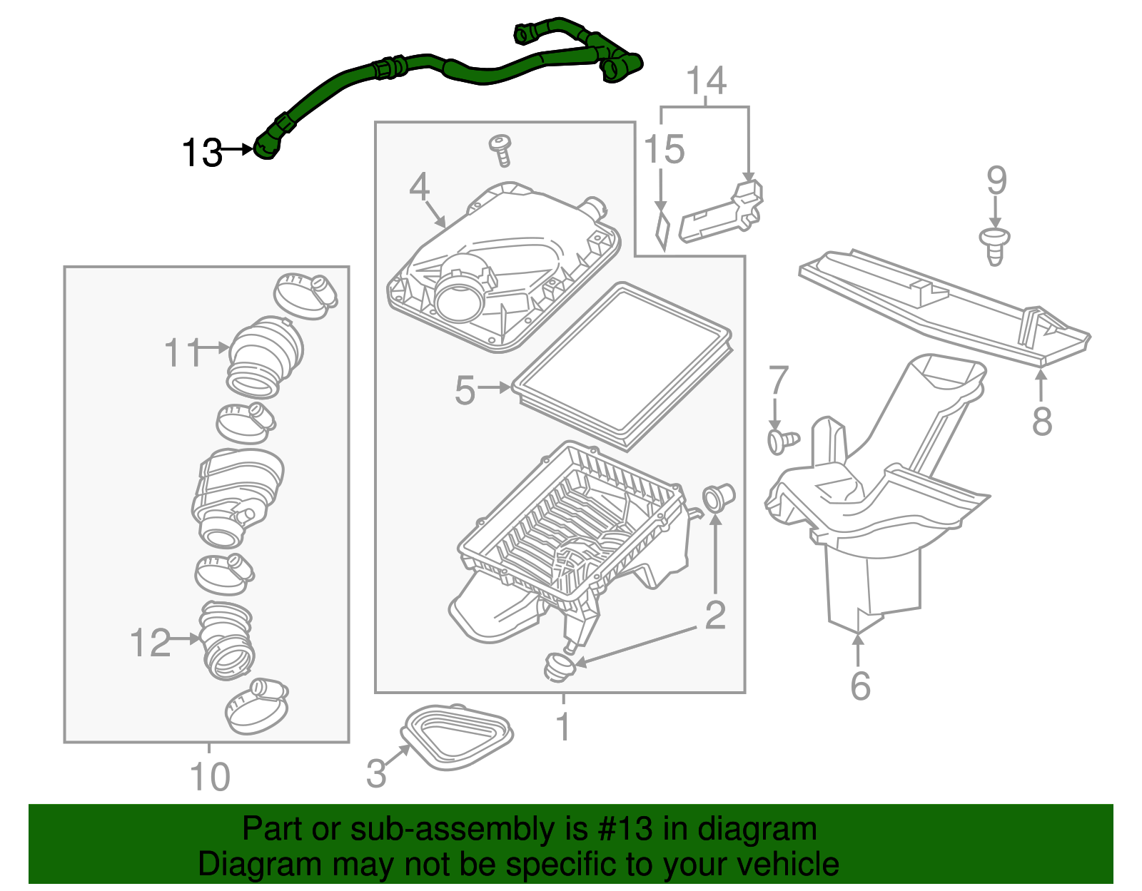 2013-2018 GM Positive Crankcase Ventilation (PCV) Tube 12673868 ...