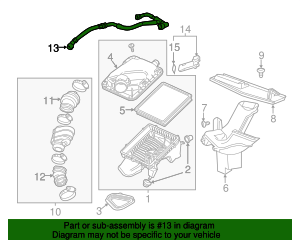 2013-2018 GM Positive Crankcase Ventilation (PCV) Tube 12673868 GM ...