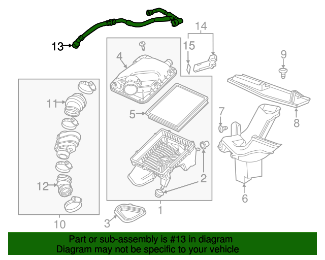 2013-2018 GM Positive Crankcase Ventilation (PCV) Tube 12673868 ...