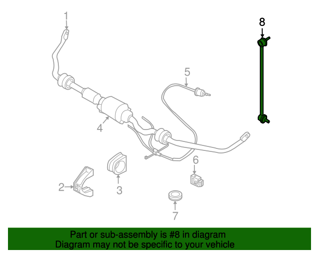 31306781546 - 2002-2008 BMW Stabilizer Link (31-30-6-781-546) | BMW of ...
