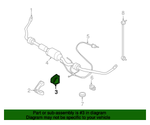 31356753913 - 2002-2010 BMW Stabilizer Bar Bushing (31-35-6-753-913 ...