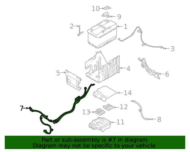 Genuine OEM Positive Cable Part# LR140725 Fits 2020-2023 Land Rover ...