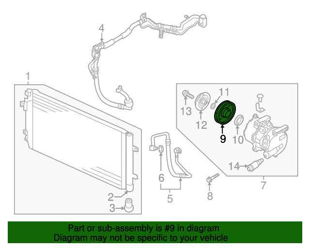 2014-2018 Hyundai Pulley 97643-1R100 | Hyundai Wholesale Direct