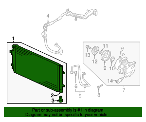 2013-2017 Hyundai Condenser 97606-1W001 | OEM Parts Online