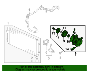 2012-2017 Hyundai Accent Compressor 97701-1R100 | OEM Parts Online