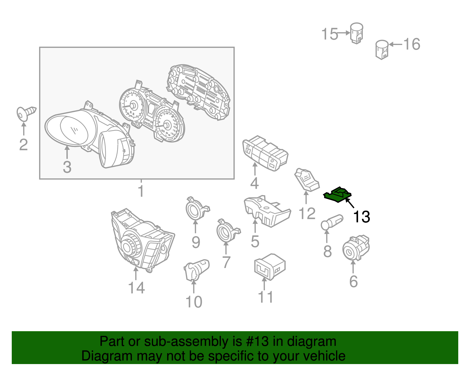 2012-2017 Hyundai Veloster Stab Control Switch 93750-2V100-RDR | OEM ...