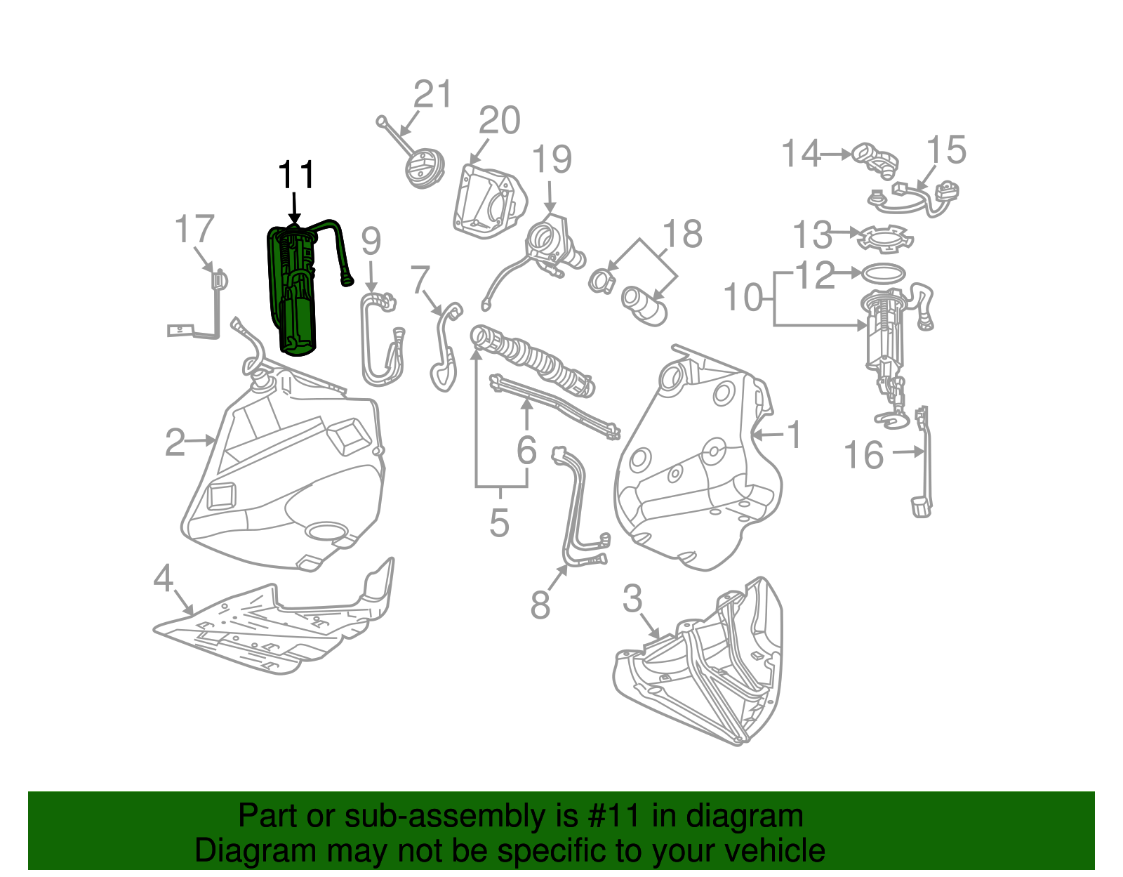 GM Parts | Fuel Tank Fuel Pump Module Kit with Level Sensor and Seal ...