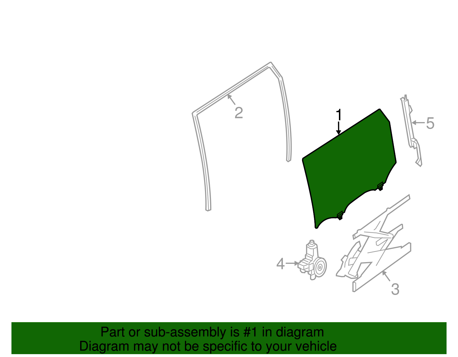 2017 Nissan Rogue Door Glass 82301-4CA0A | Olympia Nissan/Nissanparts.cc