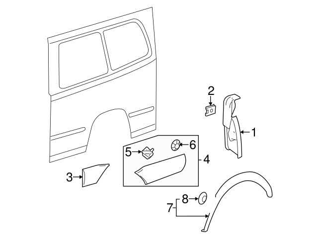2010-2018 Mercedes-Benz Rear Molding 906-690-40-82-9B51 | MB OEM Parts