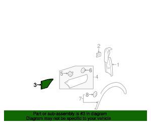 906-690-37-82-9678 - Side Body Panel Molding 2010-2018 Mercedes-Benz ...