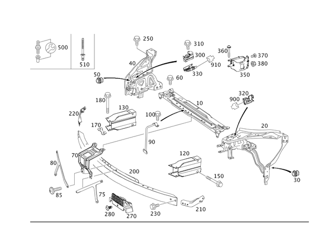 207-620-20-00 - Frame, Lamp Unit For 2012-2017 Mercedes-Benz | Mercedes ...