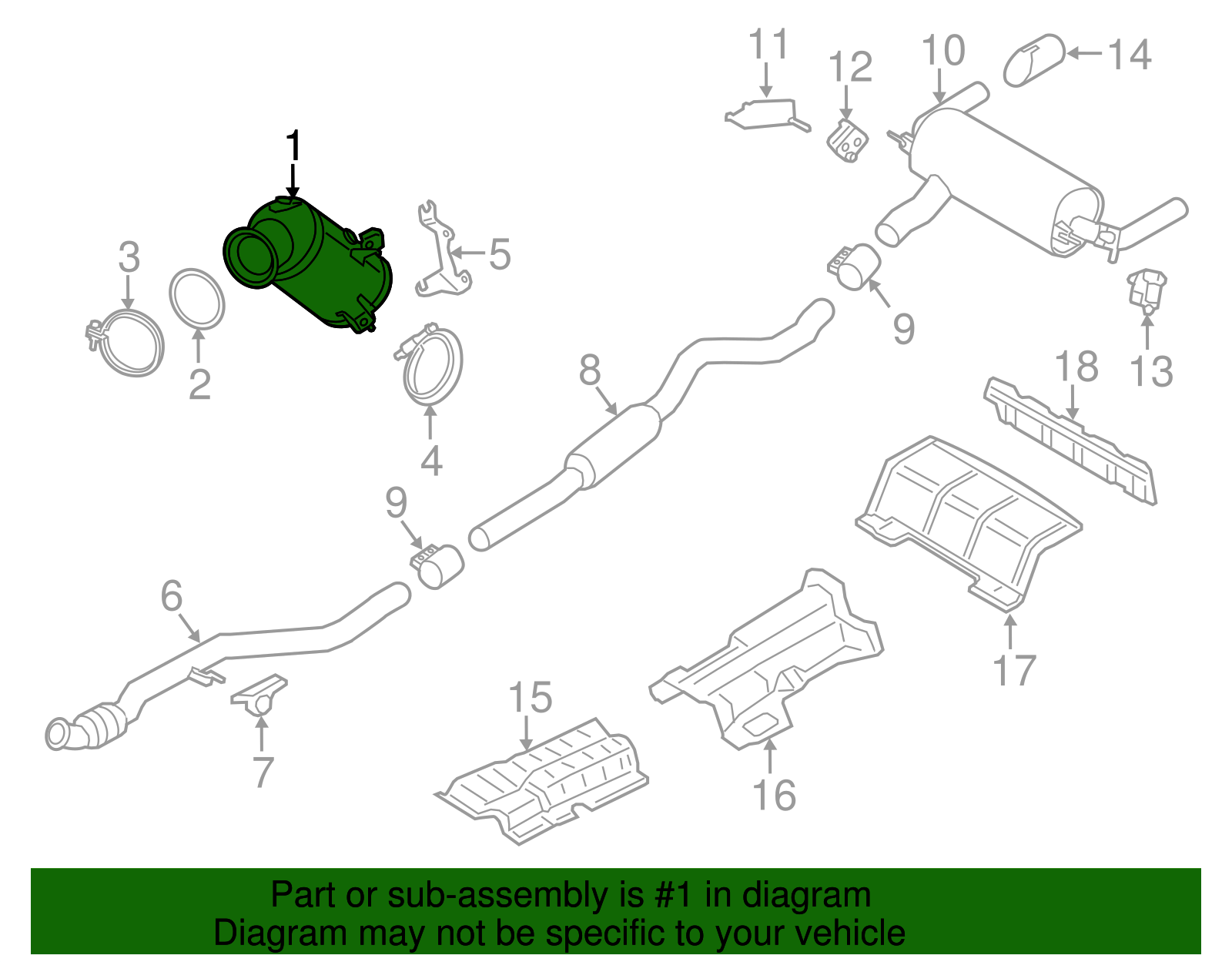 18-32-8-602-882 - RP catalytic conv.close to the engine 2014-2018 BMW ...