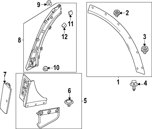 2024 Mazda CX-90 Pillar Molding KMV6-51-RG0B | QuirkParts