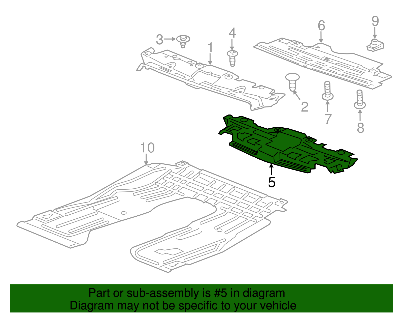 2012-2016 Chevrolet Sonic Front Grille Bumper 95026205 | Courtesy Parts