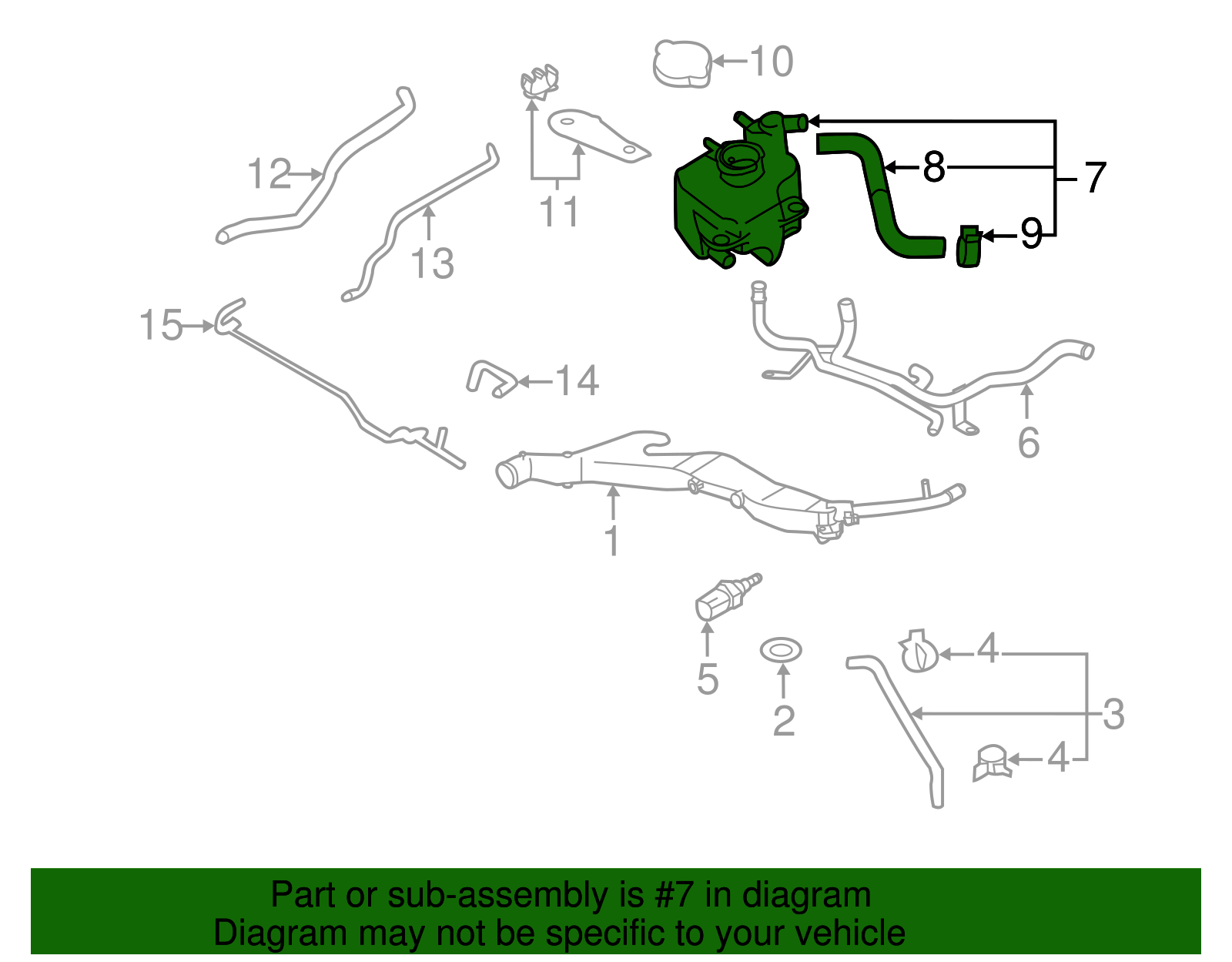 21132AA180 - High-Quality Engine Coolant Reservoir for 2017-2021 Subaru ...