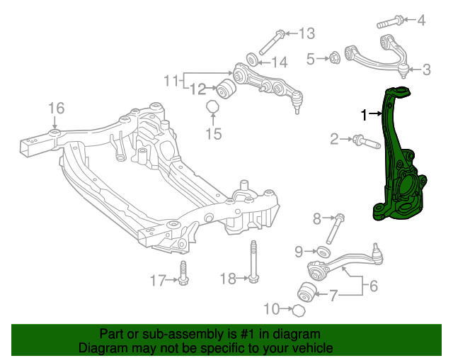 213-332-47-00 - Steering Knuckle 2017-2023 Mercedes-Benz ...