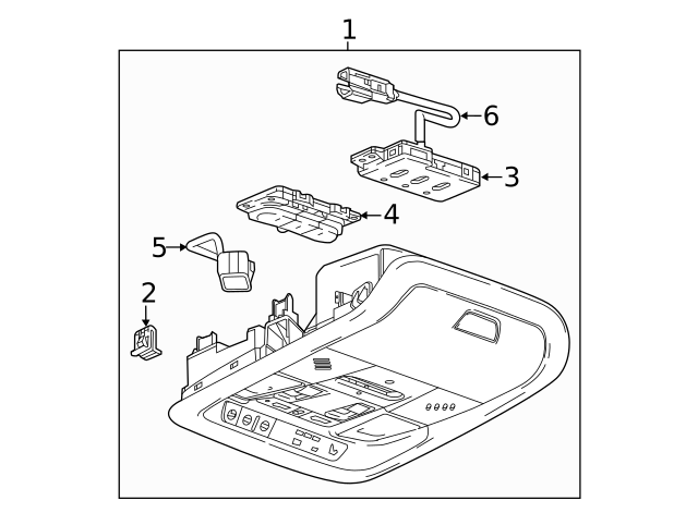 2019-2022 Chevrolet Blazer Overhead Console 85527162 GM | GMPartsDirect.com