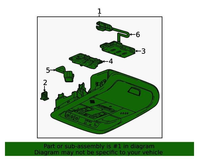 2019-2022 GM Overhead Console 84850430 | QuirkParts